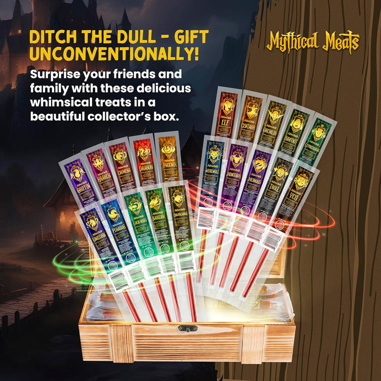 Mythical Meats Deluxe Loot Crate | 20 Exotic Snack Sticks
