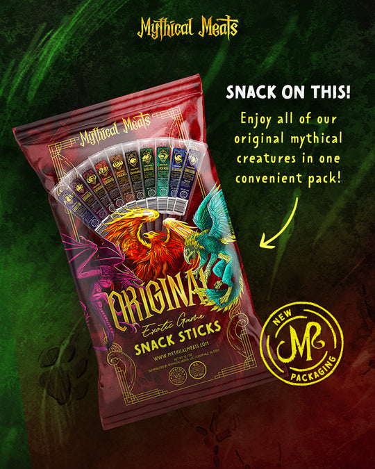 Mythical Meats Original Variety Pack | 10 Exotic Snack Sticks