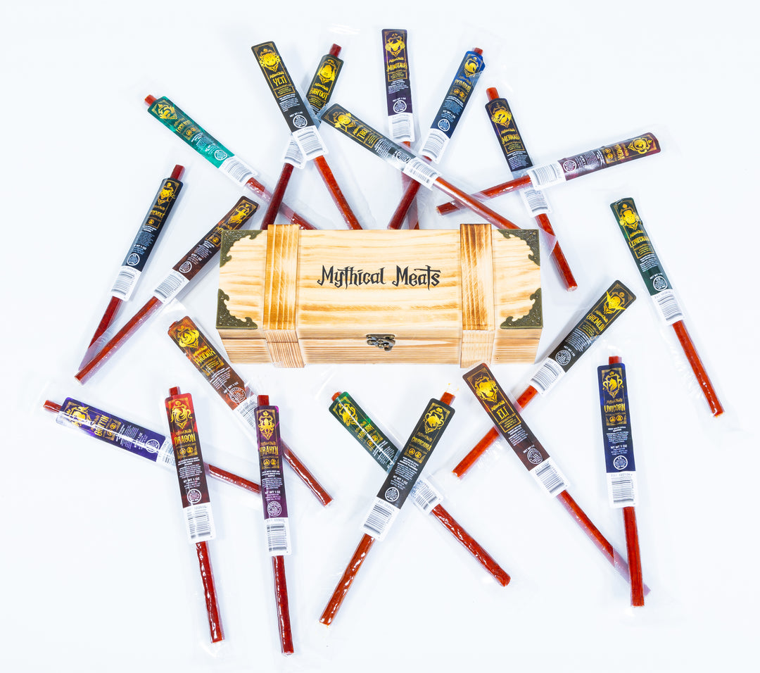 Mythical Meats Deluxe Loot Crate | 20 Exotic Snack Sticks